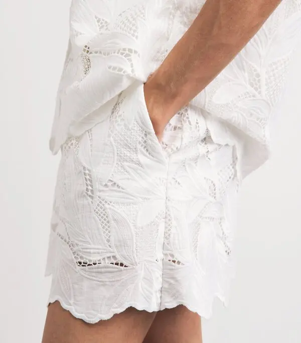 Erdem Crochet Cutwork Tailored Shorts