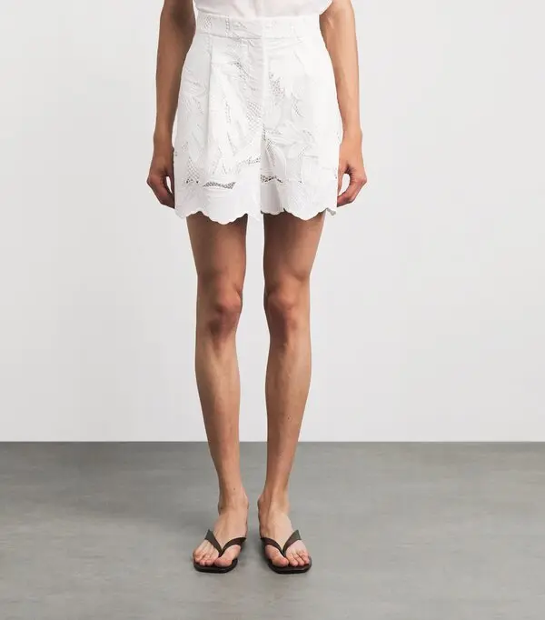 Erdem Crochet Cutwork Tailored Shorts