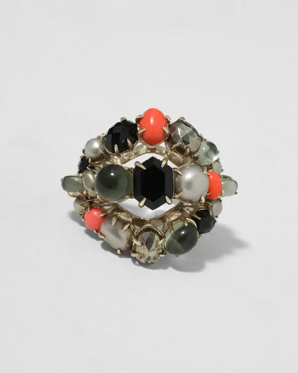 Alexis Bittar Archive Coral Stone Cluster Dome Ring - Green