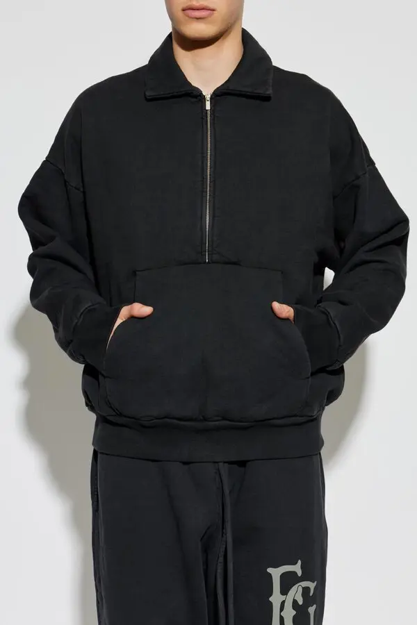 Fear Of God Kangaroo Pocket Sweatshirt - Black