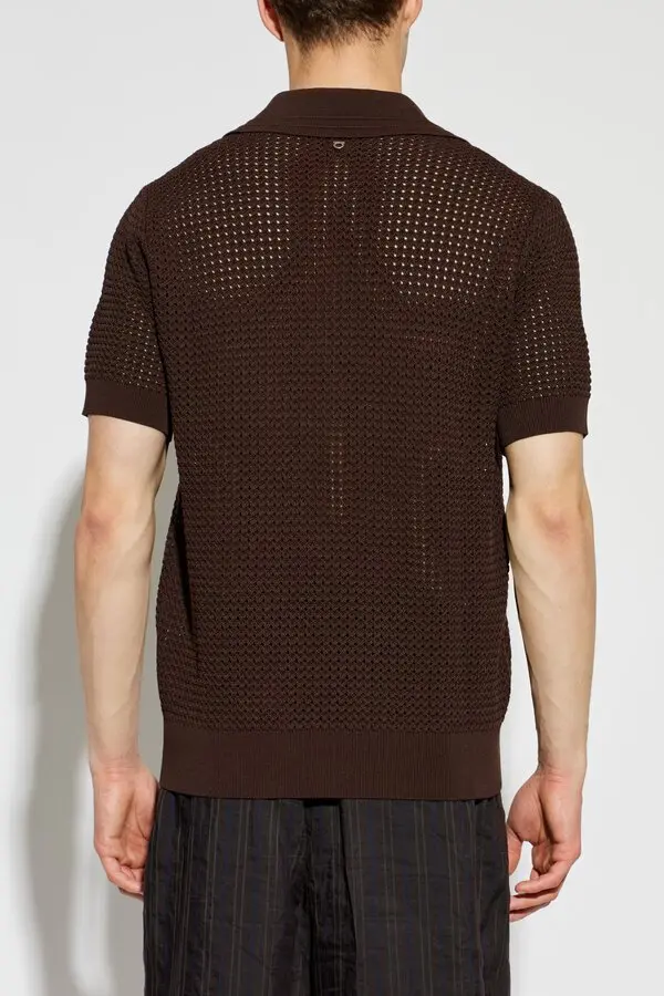FERRAGAMO Polo With Decorative Weave
