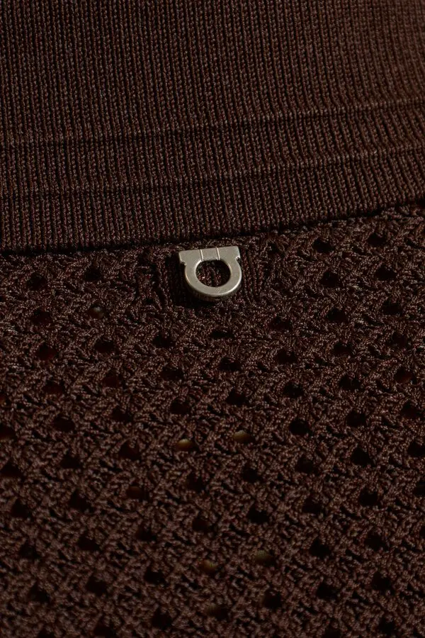 FERRAGAMO Polo With Decorative Weave