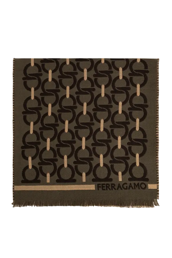 FERRAGAMO Wool Scarf - Brown