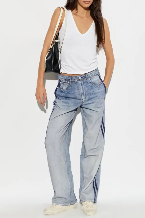 Rag & Bone Straight Leg Jeans Effect Trousers