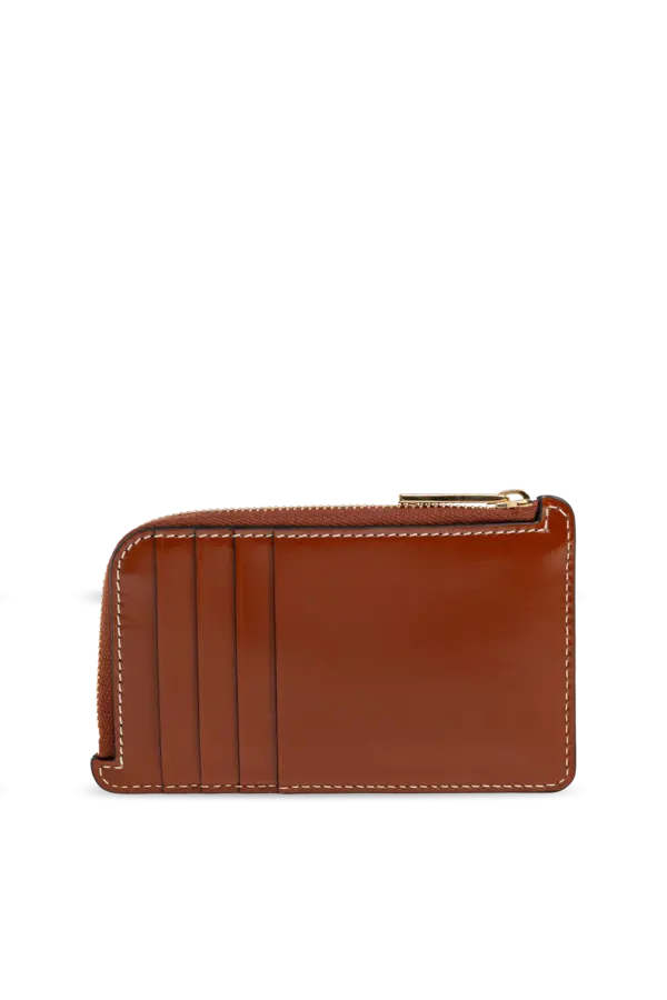 FERRAGAMO Leather Card Holder - Brown
