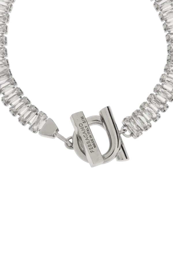 FERRAGAMO Crystal Bracelet With -tone Clasp