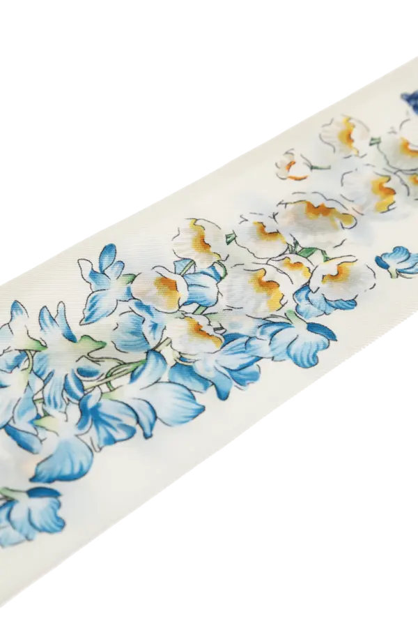 FERRAGAMO Silk Hair Scrunchie With Botanical Print