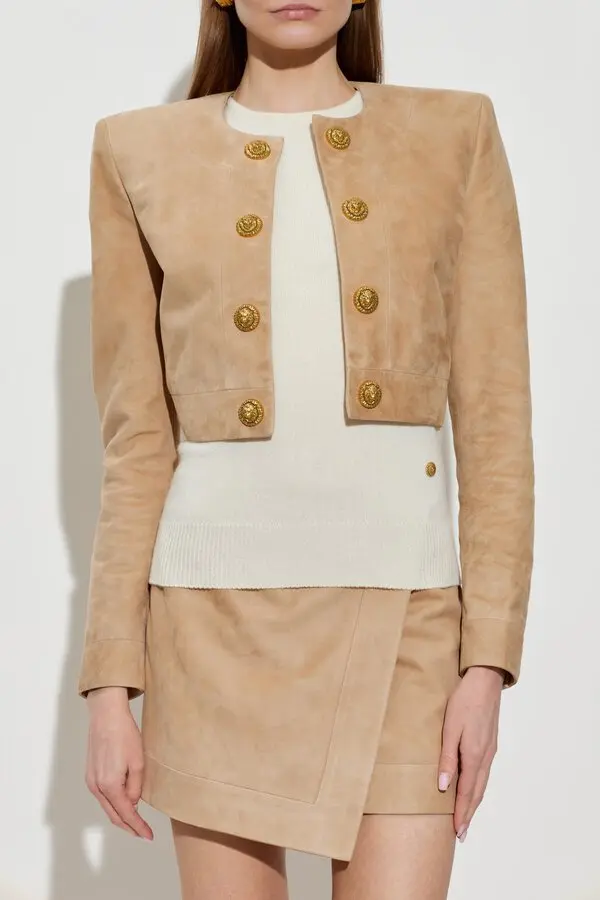 Balmain Short Suede Jacket