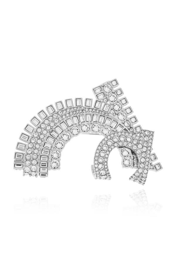 FERRAGAMO Crystal Brooch - Silver