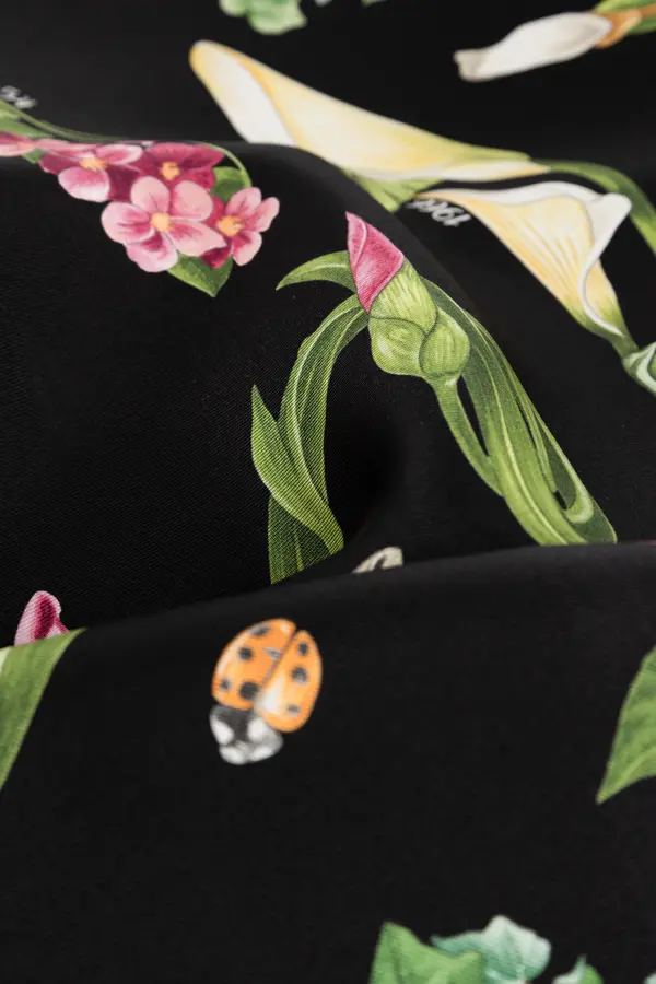 FERRAGAMO Silk Scarf With Floral Motif