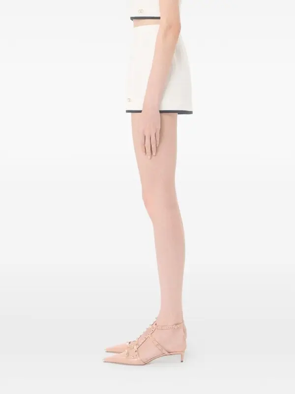 Valentino Garavani Tweed Cotton Skirt Pants With Inner Shorts - Multicolor