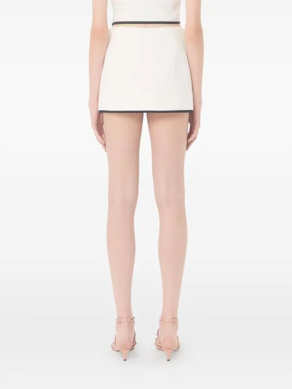 Valentino Garavani Tweed Cotton Skirt Pants With Inner Shorts - Multicolor