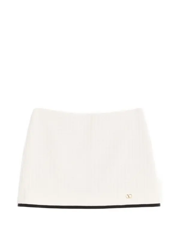 Valentino Garavani Tweed Cotton Skirt Pants With Inner Shorts - Multicolor