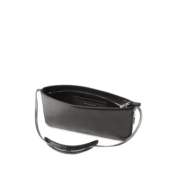 Alexander Wang Smooth Finish Zip-trim Shoulder Bag - Black