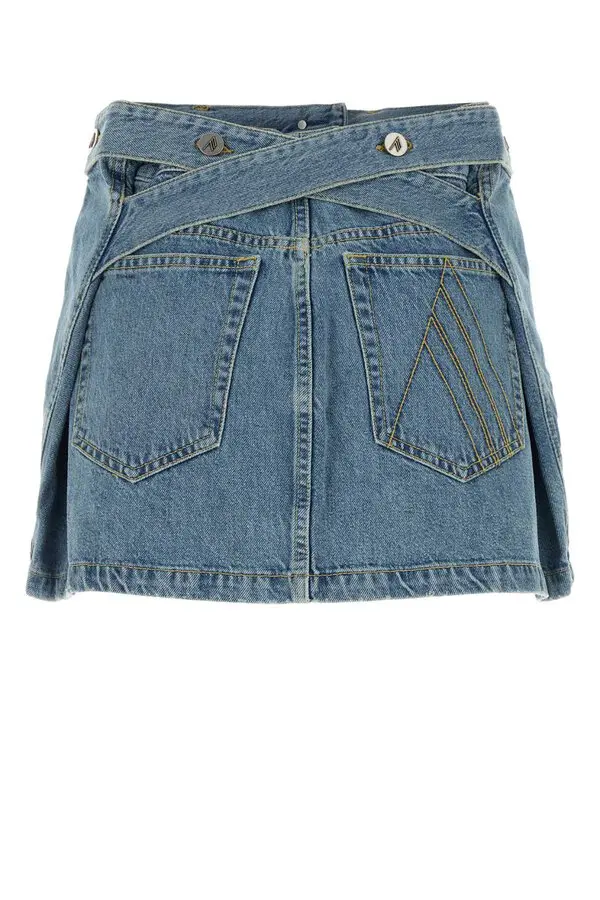 Attico Denim Mini Skirt