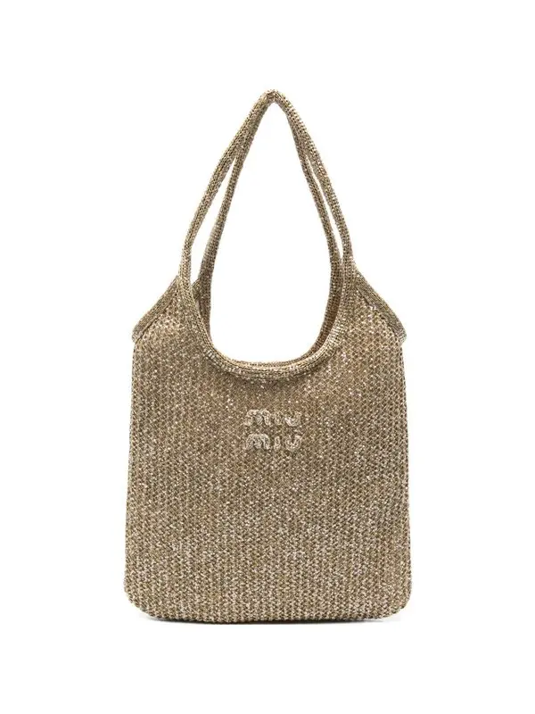 Miu Miu Sequined Net Shoulder Bag - Multicolor