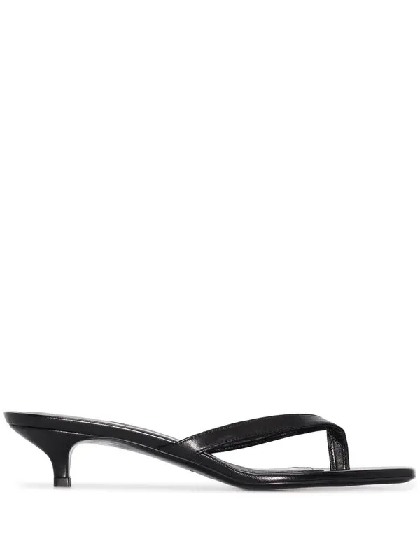 TOTEME Leather Heel Thong Sandals