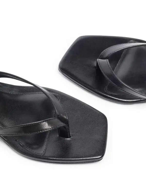 TOTEME Leather Heel Thong Sandals