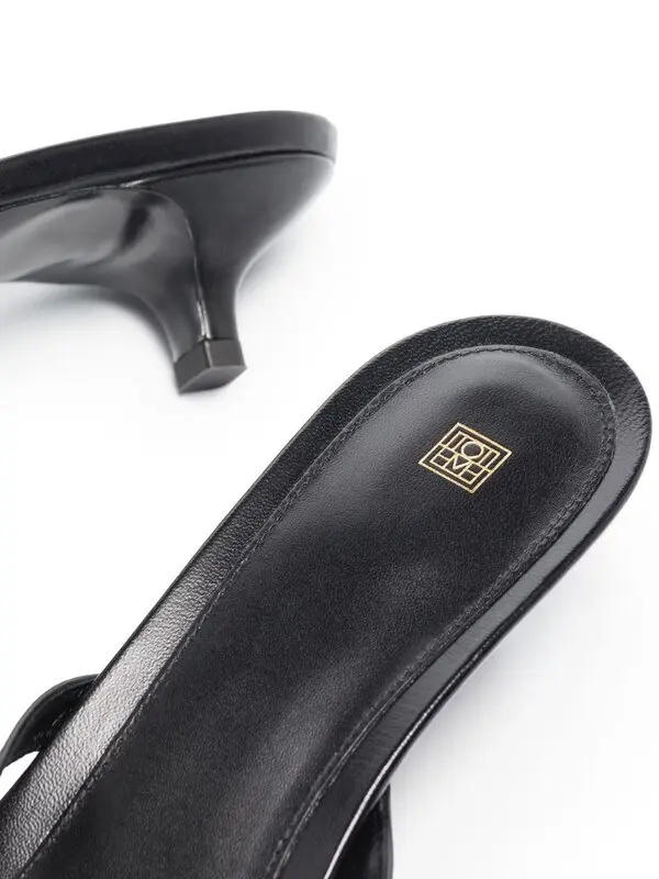TOTEME Leather Heel Thong Sandals