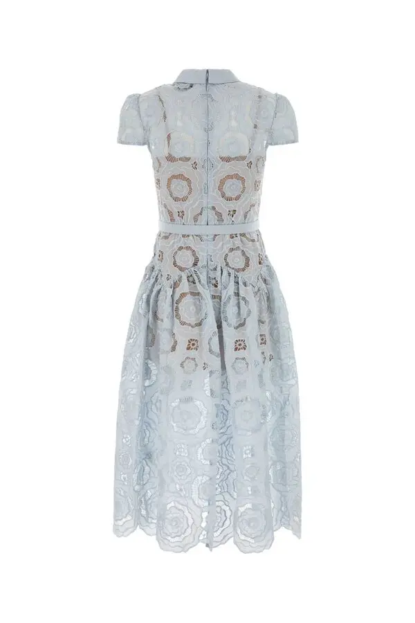 SELF-PORTRAIT Pastel Lace Dress - Blue