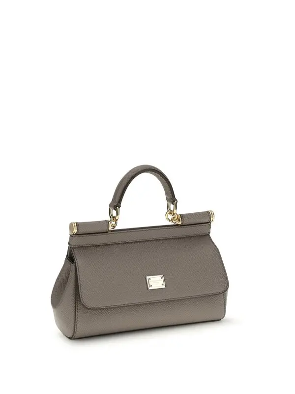 Dolce & Gabbana Sicily Small Leather Handbag - Gray