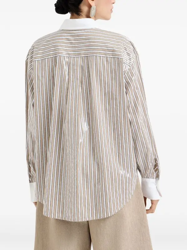 Brunello Cucinelli Striped Cotton Shirt