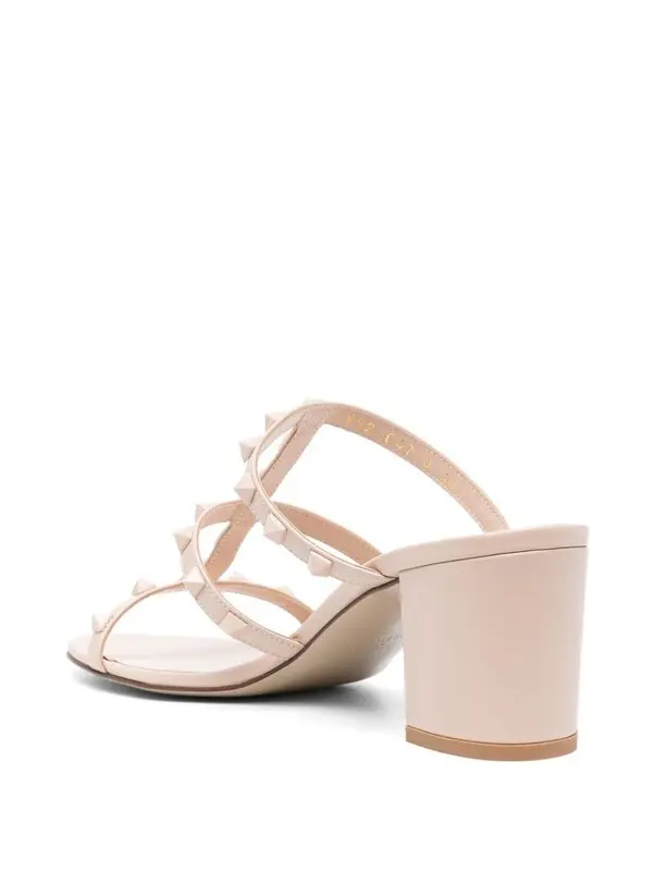 Valentino Garavani Rockstud Leather Ankle Strap Sandals - Multicolor