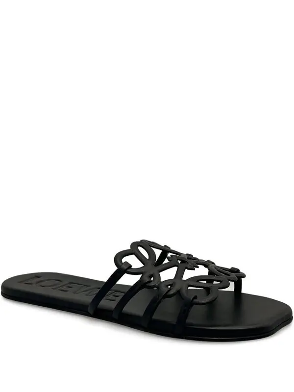 Loewe Petal Anagram Leather Slides - Multicolor