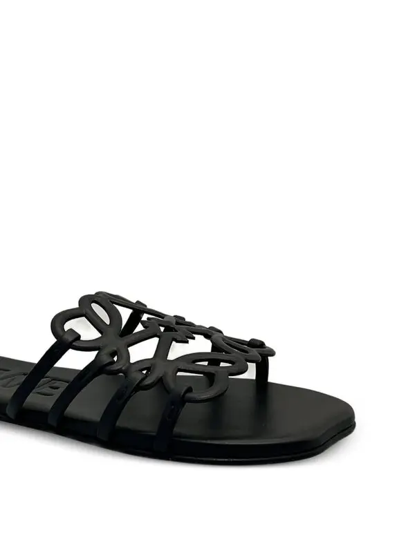 Loewe Petal Anagram Leather Slides - Multicolor