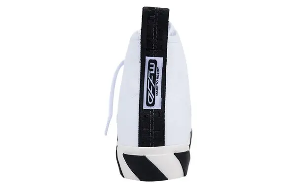 Off-White Mid Top Vulcanized Canvas Shoes - Black/white