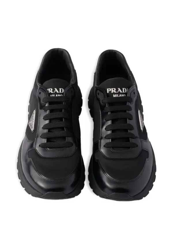 Prada Re-nylon And Leather Sneakers - Multicolor