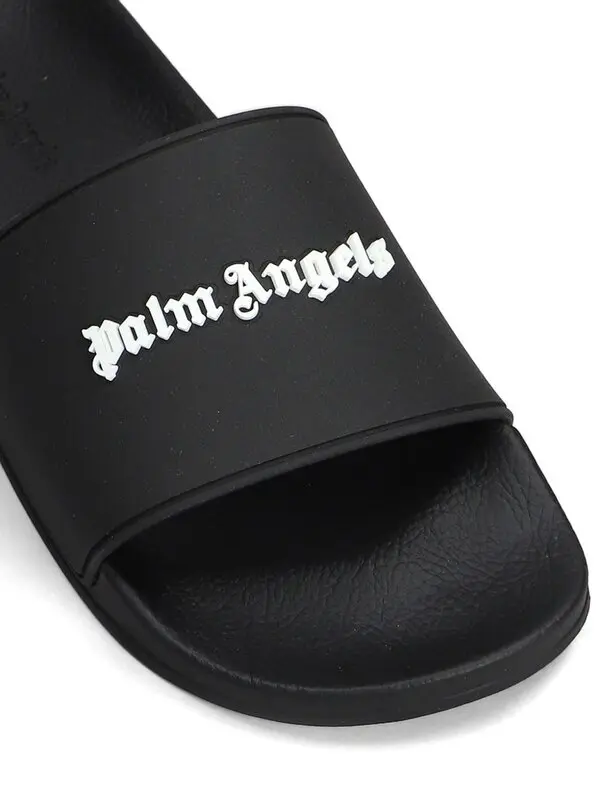 Palm Angels Logo Pool Slides - Multicolor