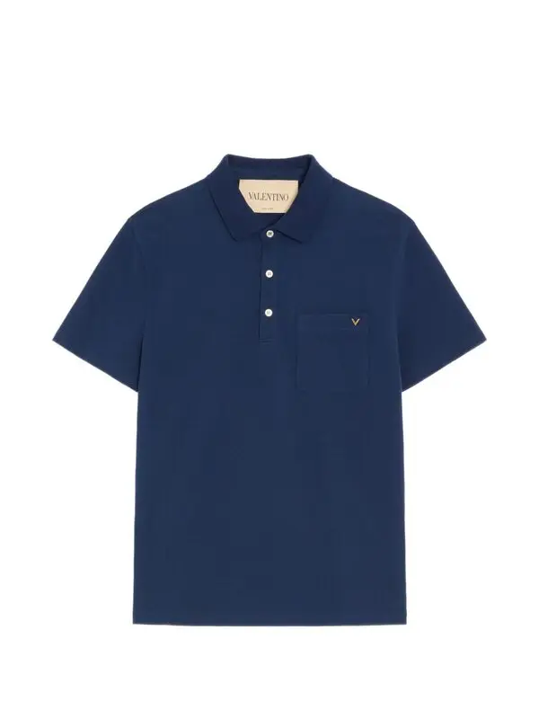 Valentino Garavani Vgold Cotton Polo Shirt