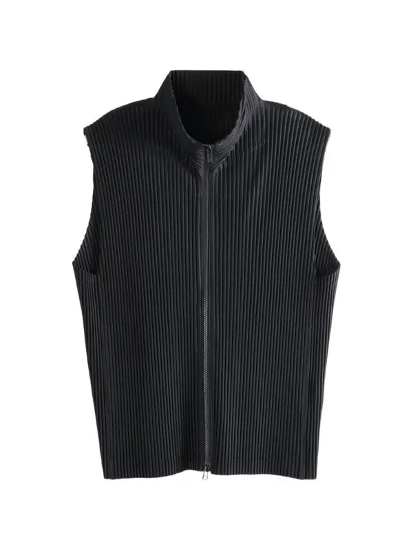 Issey Miyake Sleeveless Zip-up Top - Multicolor