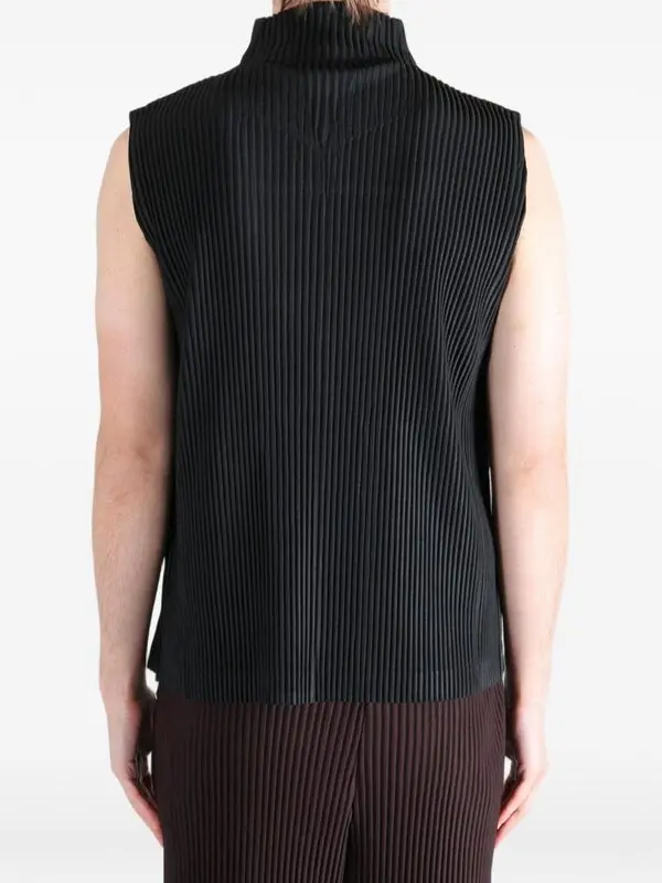 Issey Miyake Sleeveless Zip-up Top - Multicolor