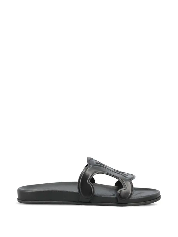 Celine Triomphe Leather Slides - Multicolor
