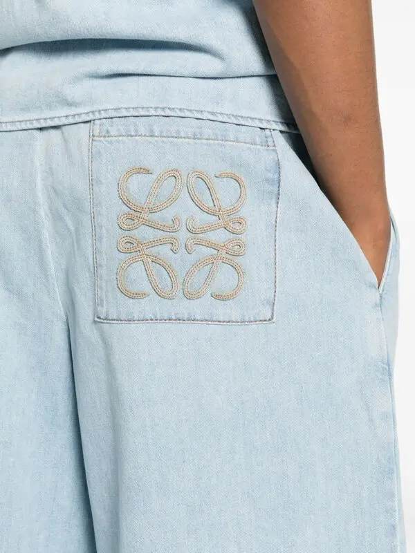 Loewe Cotton Drawstring Wide-leg Trousers