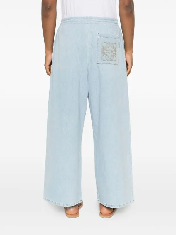 Loewe Cotton Drawstring Wide-leg Trousers