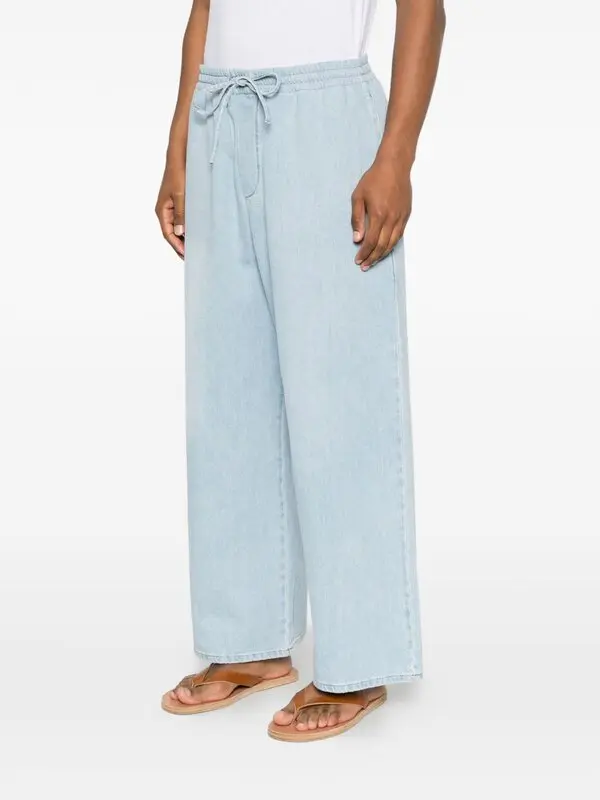 Loewe Cotton Drawstring Wide-leg Trousers - Multicolor