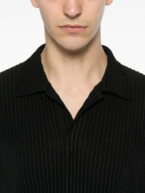 Issey Miyake Pleated Polo Shirt - Multicolor