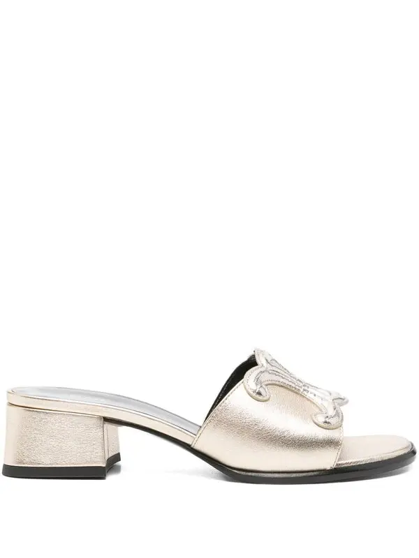 Celine Clemence Leather Mules - Multicolor