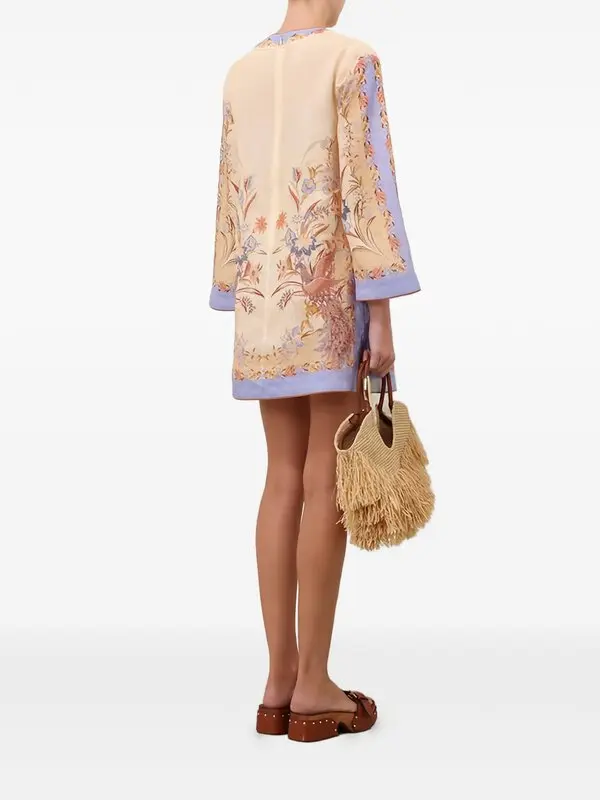 Zimmermann Indra Linen Mini Dress - Multicolor