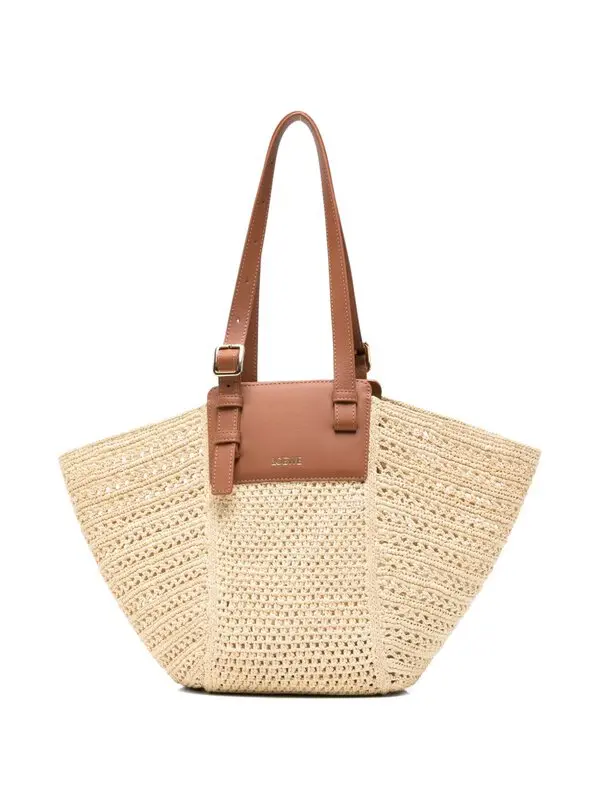 Loewe Hammock Raffia Bag - Multicolor