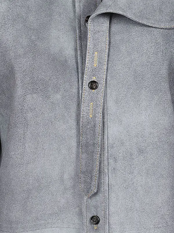 Bottega Veneta Suede Leather Shirt