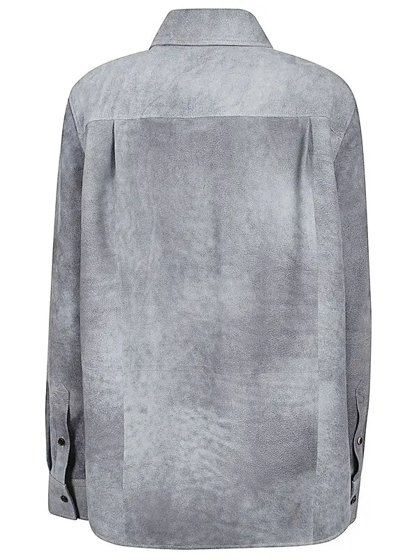 Bottega Veneta Suede Leather Shirt