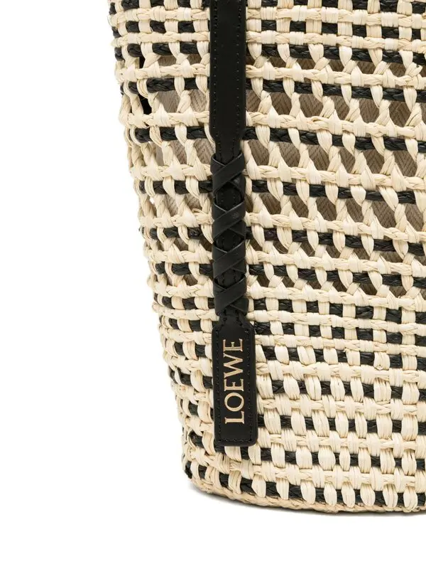 Loewe Braided Raffia Bucket Bag - Multicolor
