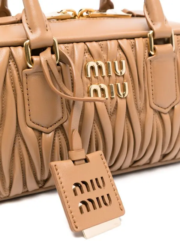 Miu Miu Arcadie Regular Leather Handbag - Multicolor