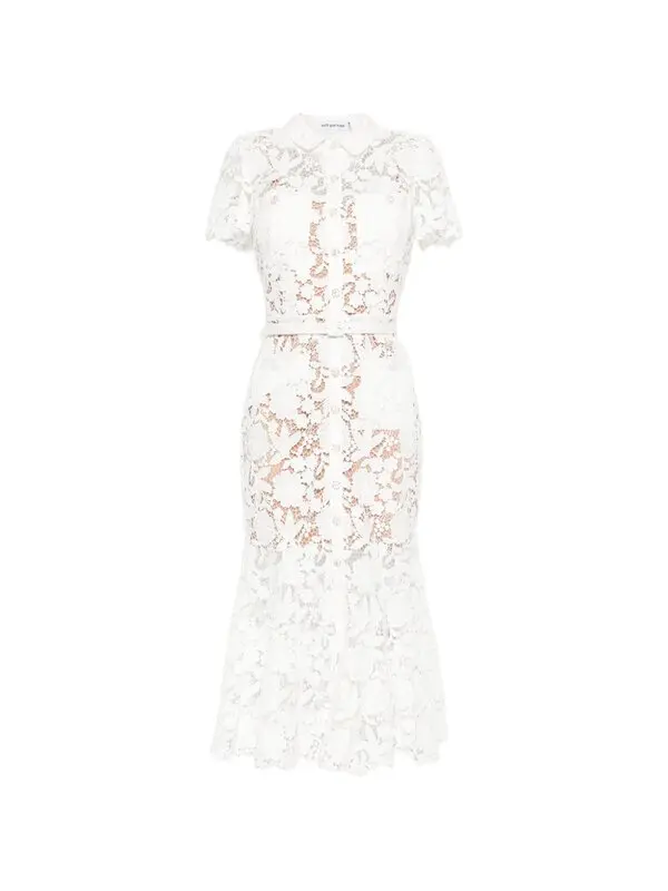 SELF-PORTRAIT Lace Midi Dress - Multicolor
