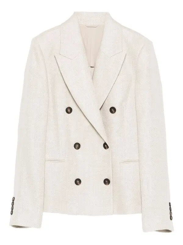 Brunello Cucinelli Double-breasted Linen Jacket
