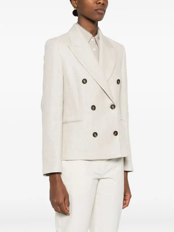 Brunello Cucinelli Double-breasted Linen Jacket